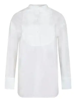 LOULOU Long-sleeved Panelled Shirt - White