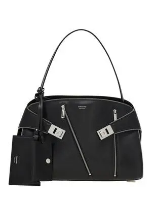 FERRAGAMO Hug Soft Multi-zip Shoulder Bag - Black