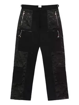 Casablanca Mountain-print Pocket Trousers - Black