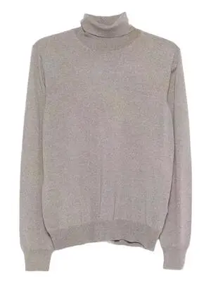 Tagliatore Turtleneck Virgin Wool Sweater - Grey