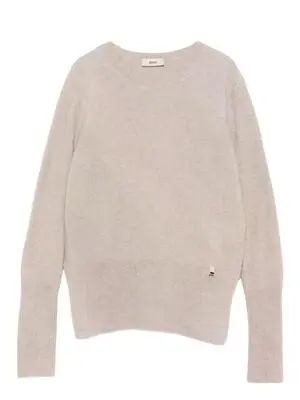 Herno Round-neck Alpaca Blend Sweater - Neutrals