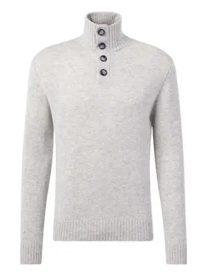 ALLUDE Wool And Cashmere Turtleneck Sweater - Grey