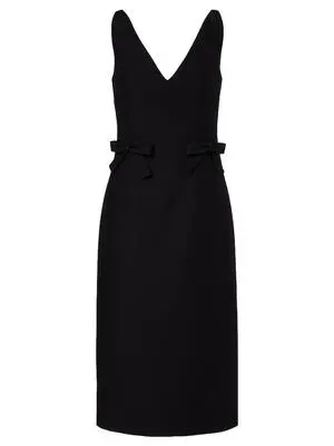 Valentino Garavani Crepe Couture Bow-detail Midi Dress - Black