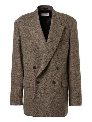 Dries Van Noten Oversized Wool-blend Tweed Blazer - Multicoloured