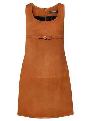 Versace Suede Mini Dress - Brown