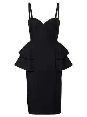 Valentino Garavani Crepe Couture Tiered Midi Dress - Black