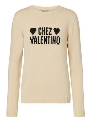 Valentino Garavani Chez Virgin Wool Sweater - Beige