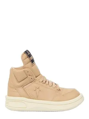 Rick Owens X Converse Turbowpn Leather High-top Sneakers - Neutrals