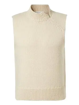 Dries Van Noten Wool And Cashmere Sweater Vest - White