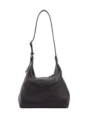 THE ROW Isa Leather Shoulder Bag - Black