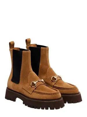Gucci Suede Chelsea Boots - Brown