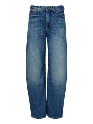 NILI LOTAN Tribeca Barrel-leg Jeans In Rosebowl Wash - Blue
