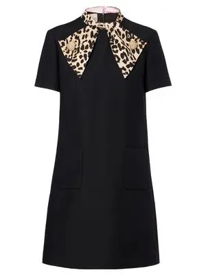 Valentino Garavani Crepe Couture Bow-detail Minidress - Black