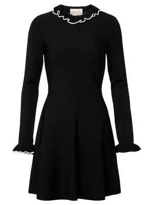 Valentino Garavani Ruffled Minidress - Black