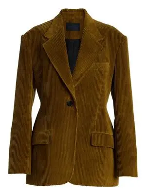 Proenza Schouler Daria Cotton-corduroy Blazer - Olive