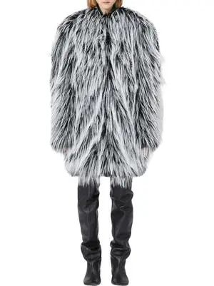 Sportmax Adesso Faux Fur Jacket Black