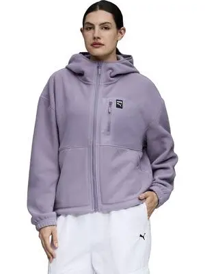 PUMA Polar Fleece Hooded Jacket - Purple