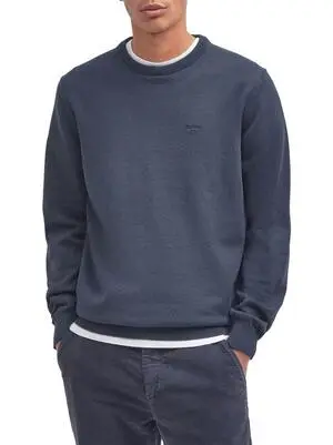 Barbour Pima Cotton Crewneck Sweater - Navy