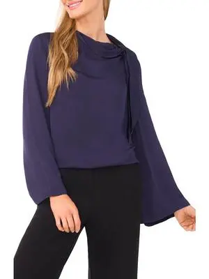 Ted Baker London Flowy Long Sleeve Georgette Top - Baritone Blue
