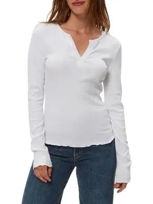 Michael Stars Salem Rib Top White
