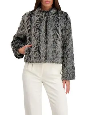 LYLA GRANT Fur-free Lamb Jacket - Black Snowtop