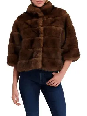 LYLA GRANT Fur-Free Sable Jacket