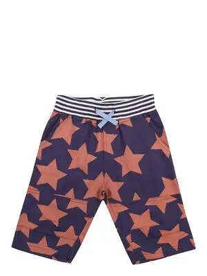 LILLY + SID Star Print Organic Cotton Shorts - Multi
