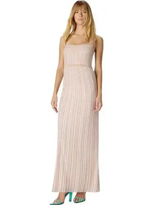 Missoni Sleeveless Maxi Dress With Stripes - White