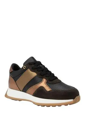 Naot Sunset Leather Sneaker Black Copper Combo