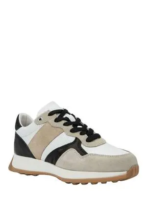 Naot Sunset Leather Sneaker - Grey/neutral/black Combo