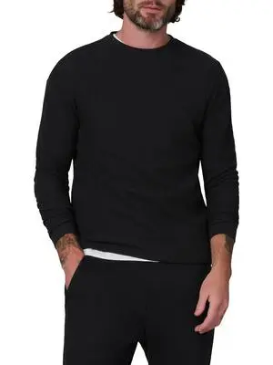 Joe's Jeans Waffle Monogram Long Sleeve T-Shirt Black