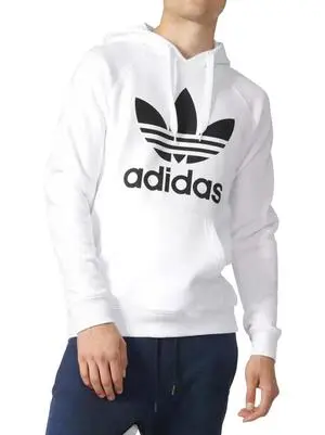 Adidas Logo-print Hoodie - White