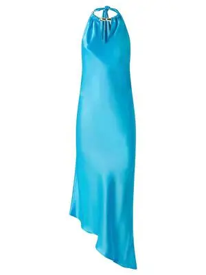Pinko Halter-neck Asymmetrical Dress - Blue