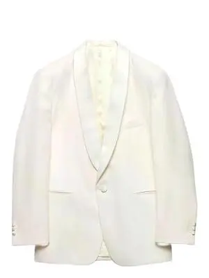 Prada Shawl-collar Wool Blazer - White
