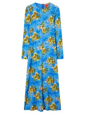 La DoubleJ Floral-print Maxi Dress - Blue