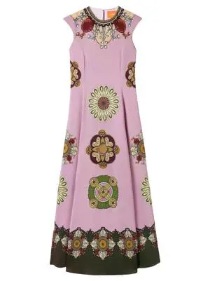 La DoubleJ Park Ave Print Midi Dress - Pink