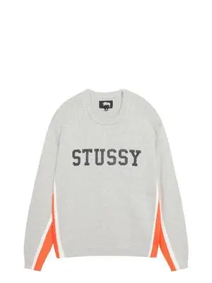StÜssy Contrast Stripe Crew - Heather
