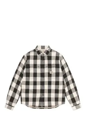 StÜssy Sherpa Lined Buffalo Plaid Shirt - Bone