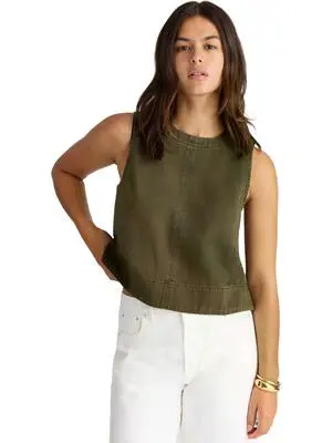 MADEWELL Boxy Shell Top In Garment Dye