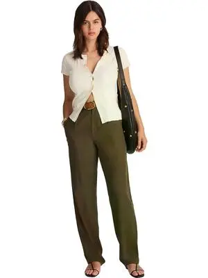 Madewell High-rise Barrel-leg Trousers - Burnished Olive