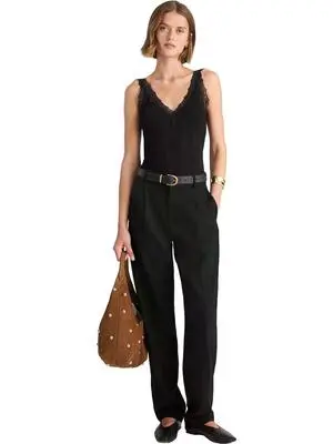 Madewell High-rise Barrel-leg Trousers - True Black