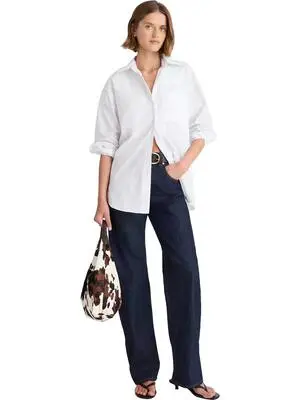 Madewell Oversized Oxford Cotton Button-up Shirt - White