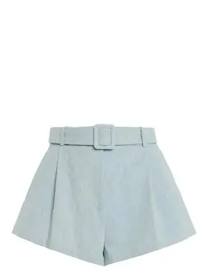 FRANÇOISE Belted Cotton Shorts