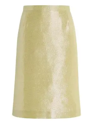 Françoise Exclusive Poppy Iris-print Skirt - Yellow