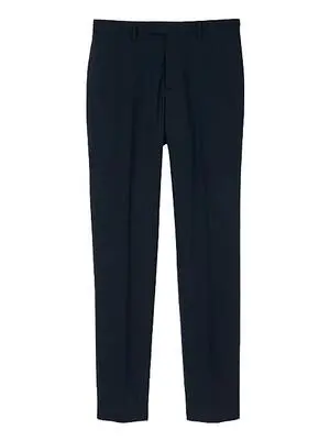 Sandro Regular-fit Straight-leg Wool Trousers - Navy Blue
