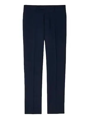 Sandro Regular-fit Straight-leg Wool Trousers - Royal Blue