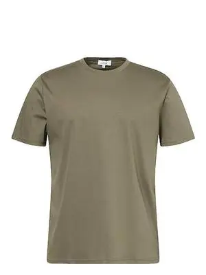 ARNE Mercerised Interlock Cotton-jersey T-shirt - Sage