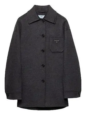 Prada Single-breasted Cashmere-wool Caban Jacket - Grey