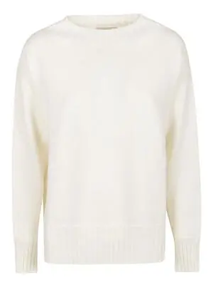 DRUMOHR Round Neck Merino Wool Sweater - White