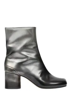 MAISON MARGIELA Tabi Sleek Metallic Ankle Boots - Black